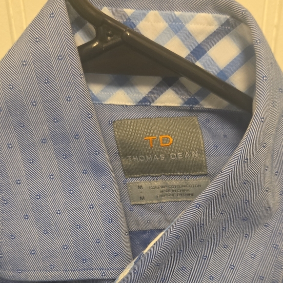 Thomas Dean | Shirts | Thomas Dean Blue Casual Button Down Shirt | Poshmark